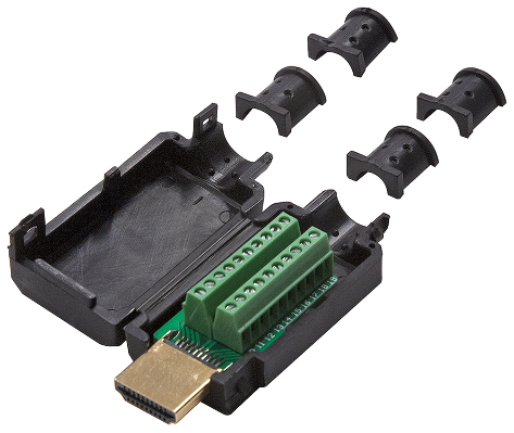 HDMI stik med skrueterminal AWG30-AWG28 - HDMI Passiv - Net-Com.dk