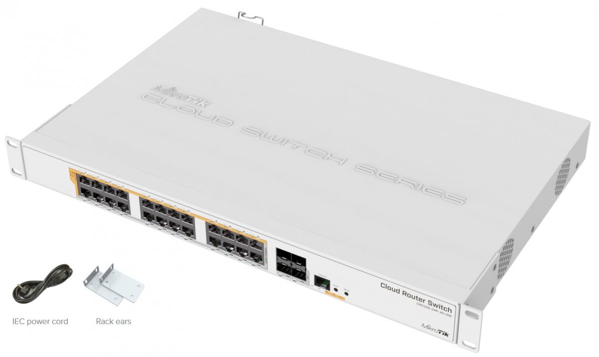 MikroTik Switch CRS112-8P-4S-IN, 24x1Gb 4x10Gb PoE